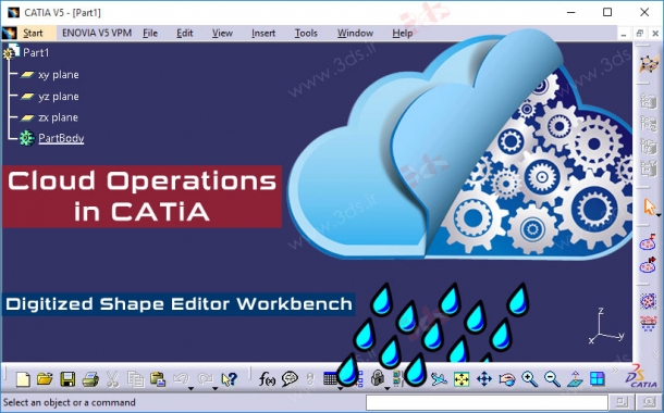 آموزش ابر نقاط در کتیا — محیط Digitized Shape Editor